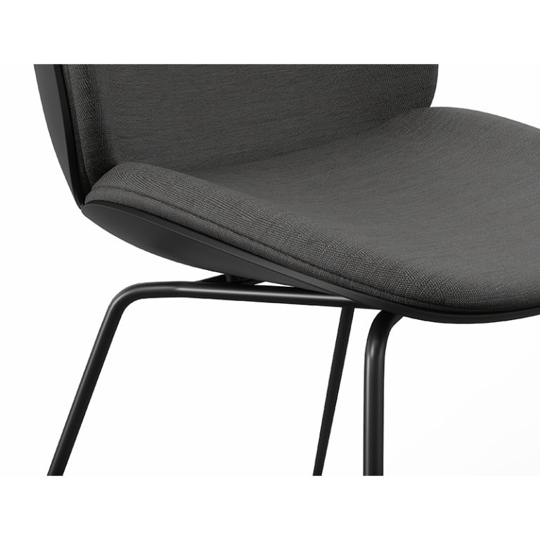 BEETLE SIDE CHAIR, UPHOLSTERED W/ BLACK LEGS (QUICKSHIP) - Pine and South