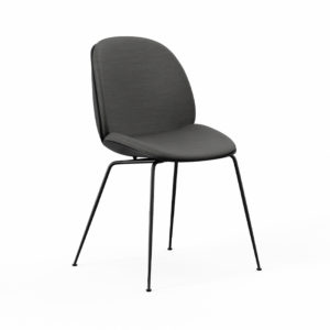 BEETLE SIDE CHAIR, UPHOLSTERED W/ BLACK LEGS (QUICKSHIP) - Pine and South