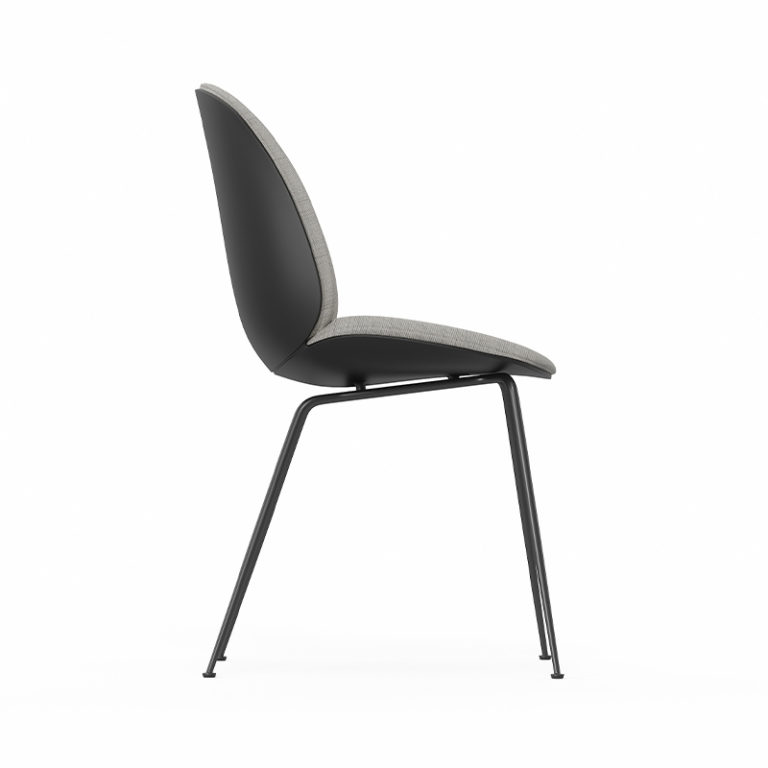 BEETLE SIDE CHAIR, UPHOLSTERED W/ BLACK LEGS (QUICKSHIP) - Pine and South