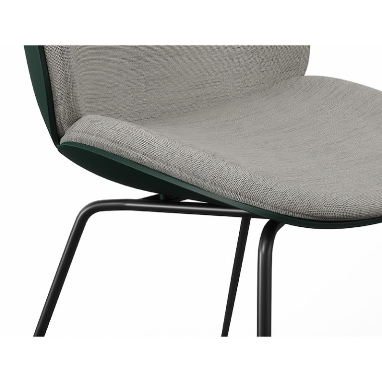 BEETLE SIDE CHAIR, UPHOLSTERED W/ BLACK LEGS (QUICKSHIP) - Pine and South