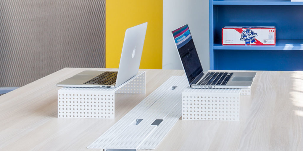 PERFORATED MONITOR STAND - Pine and South